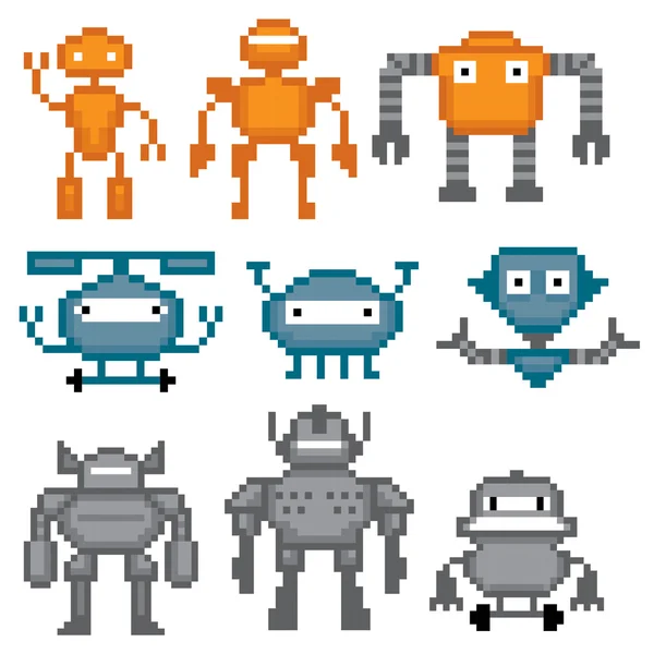 Monster alien vector cartoon pixel monstrous character of monstrosity ...