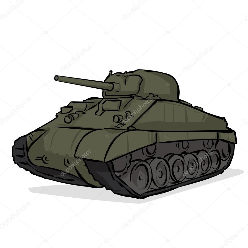 American Sherman medium tank Stock Vector by ©dergriza 107727370