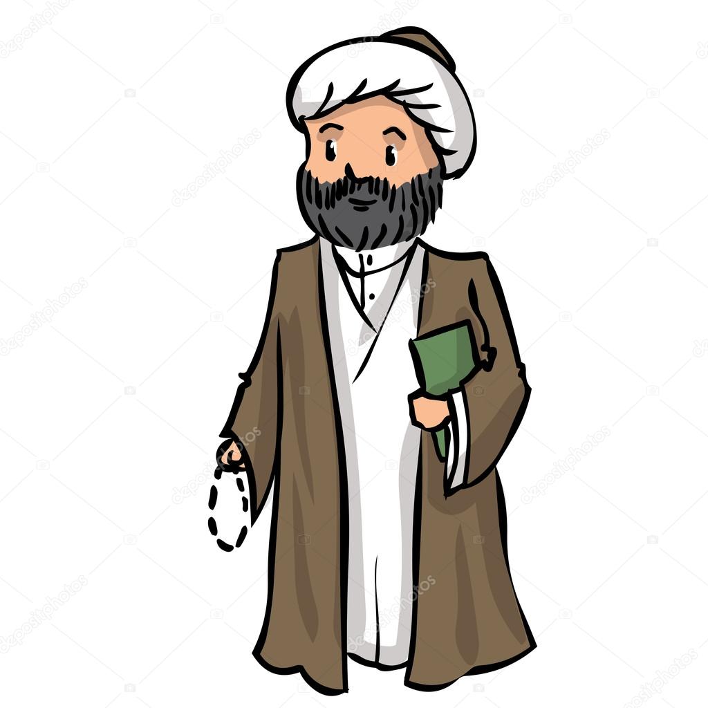 Sacerdote musulmán islámico. mullah Vector de stock #107727684 de ©dergriza