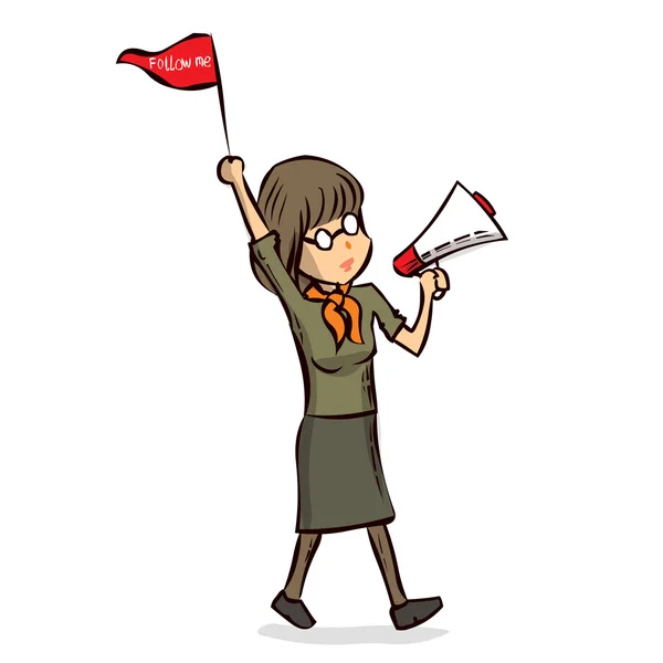 Tour guide woman Vector Art Stock Images | Depositphotos