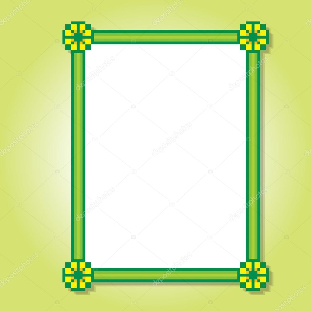 Cute pixel frame. Pixel art. Stock Vector by ©dergriza 107736674