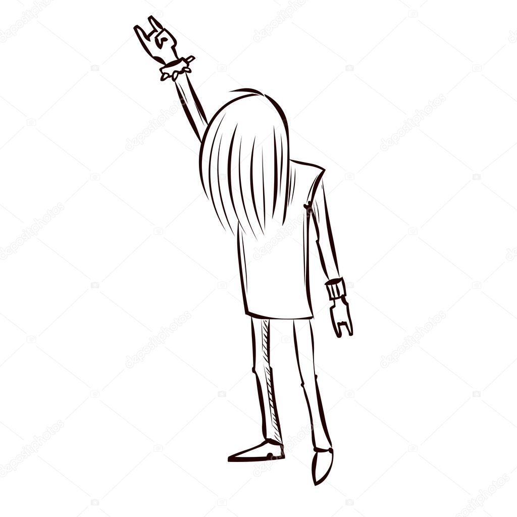 Rock music fan on the concert ⬇ Vector Image by © dergriza | Vector ...