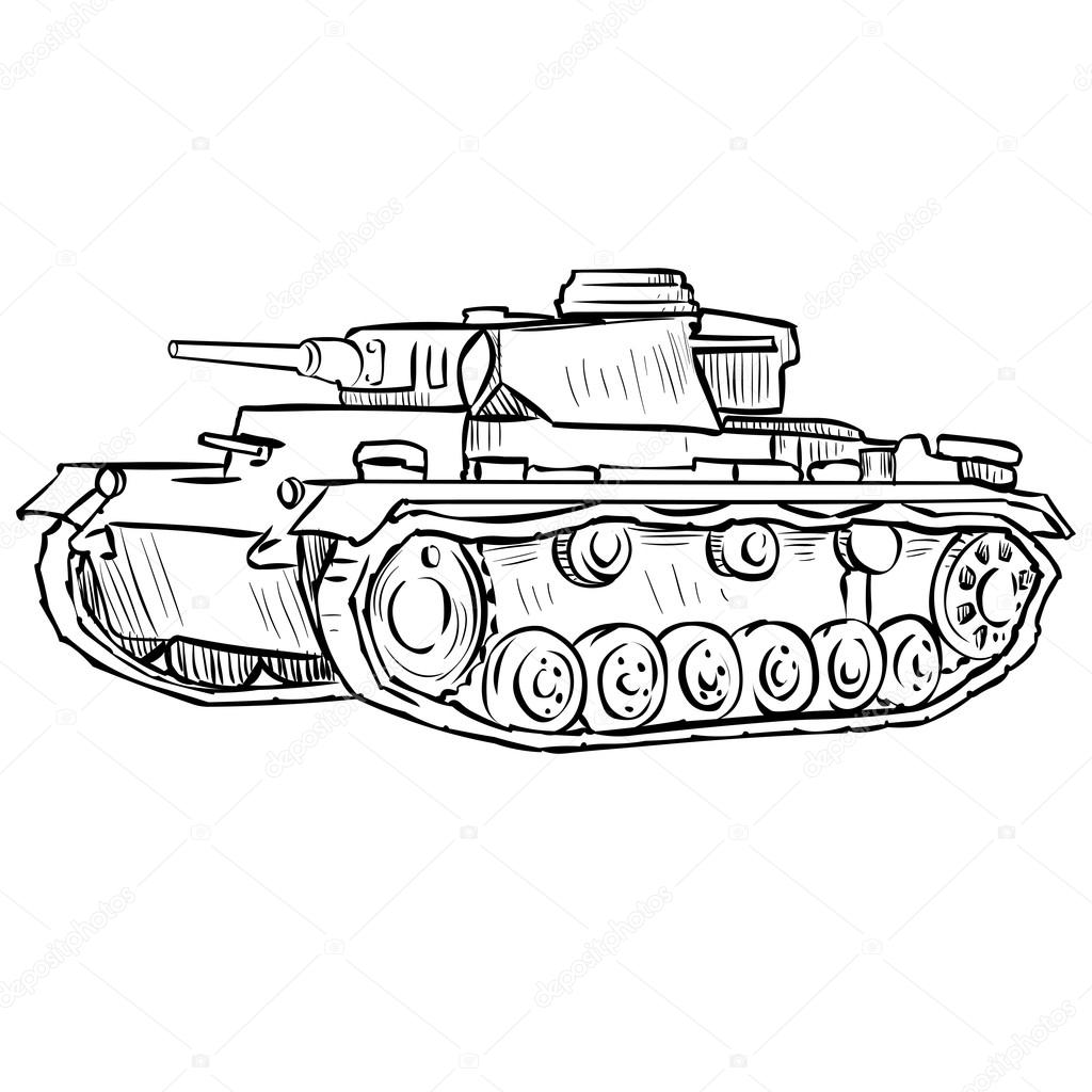 Wwii Tank Drawing