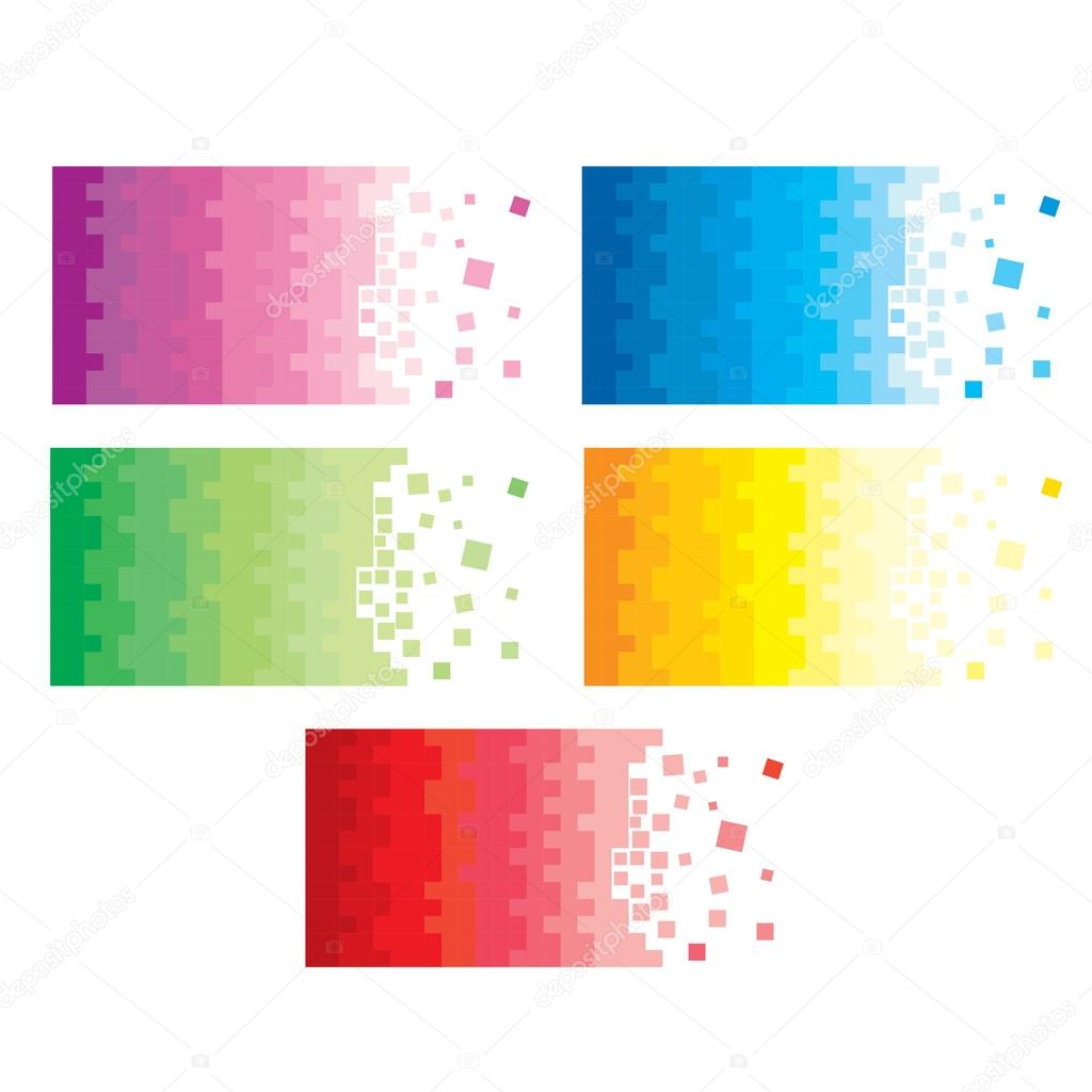 Set of colorful pixel banners Stock Vector Image by ©dergriza #107833404