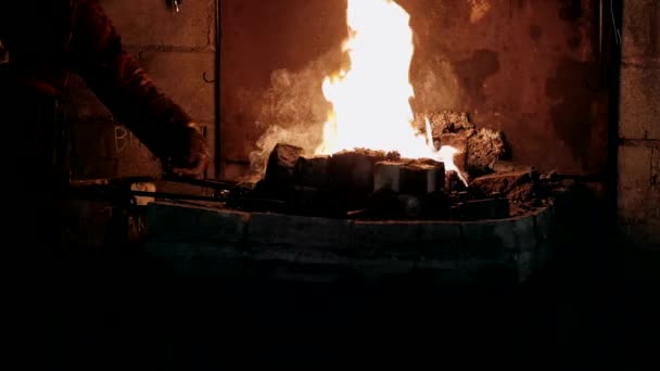 Forge Flame Fire Blacksmithing Craft — Stock Video © Ego96 #423226376