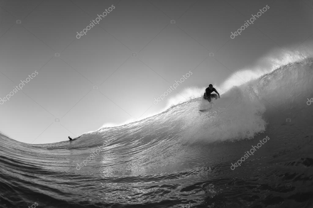 Surfer Take Off Wave Water — Stock Photo © ChrisVanLennepPhoto #97083502