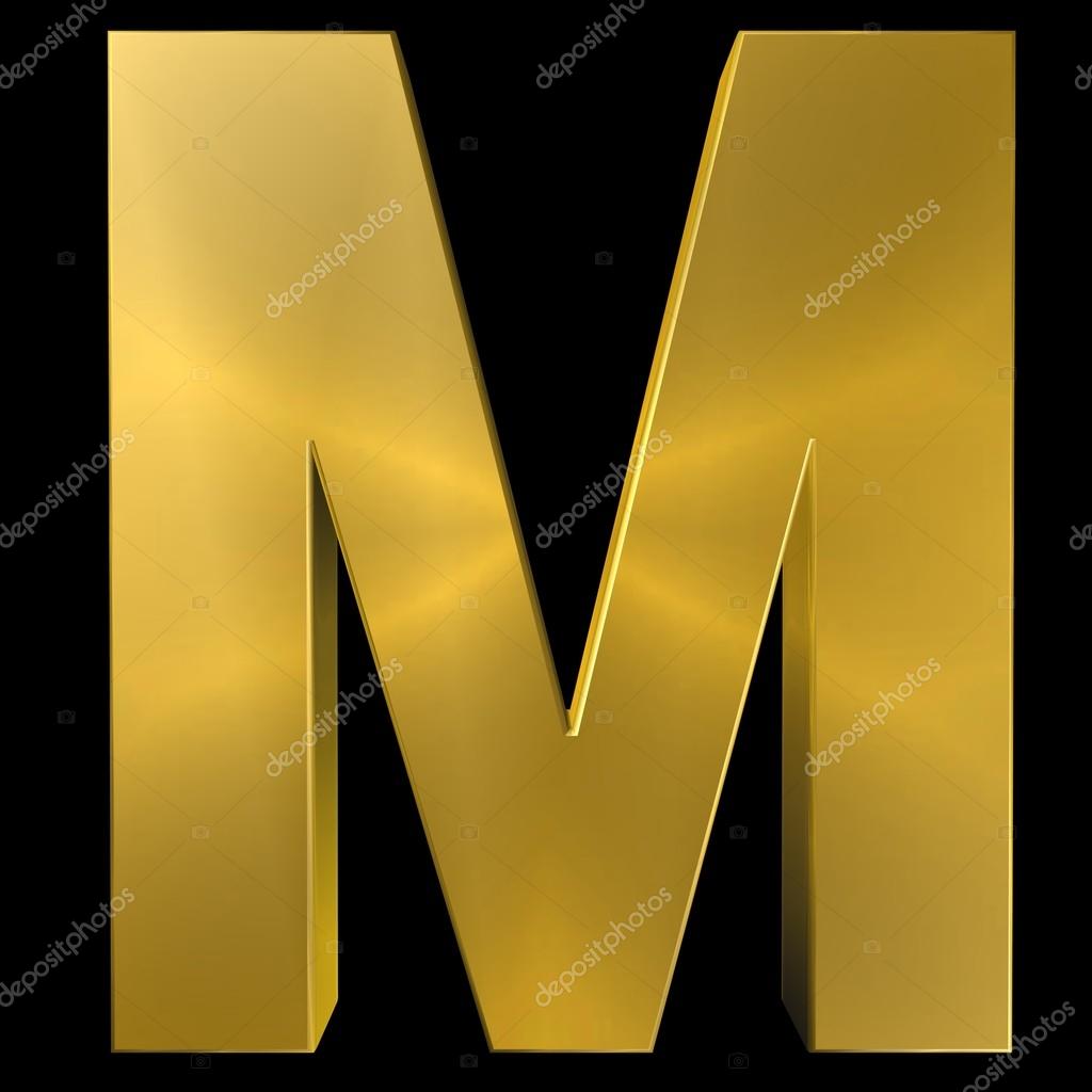 Alphabet gold font M Stock Photo by ©gmm2000 103617746