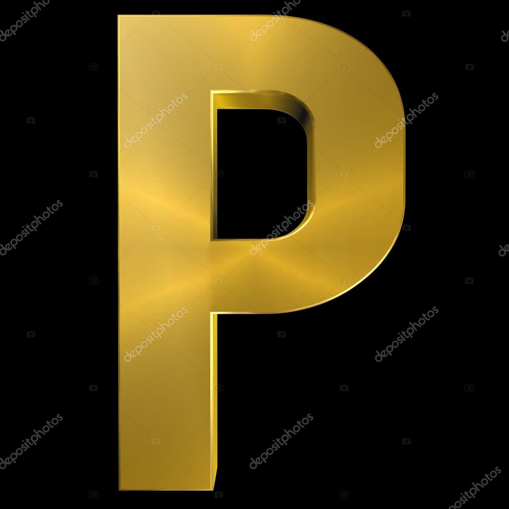 Alphabet gold font P — Stock Photo © gmm2000 #103617768