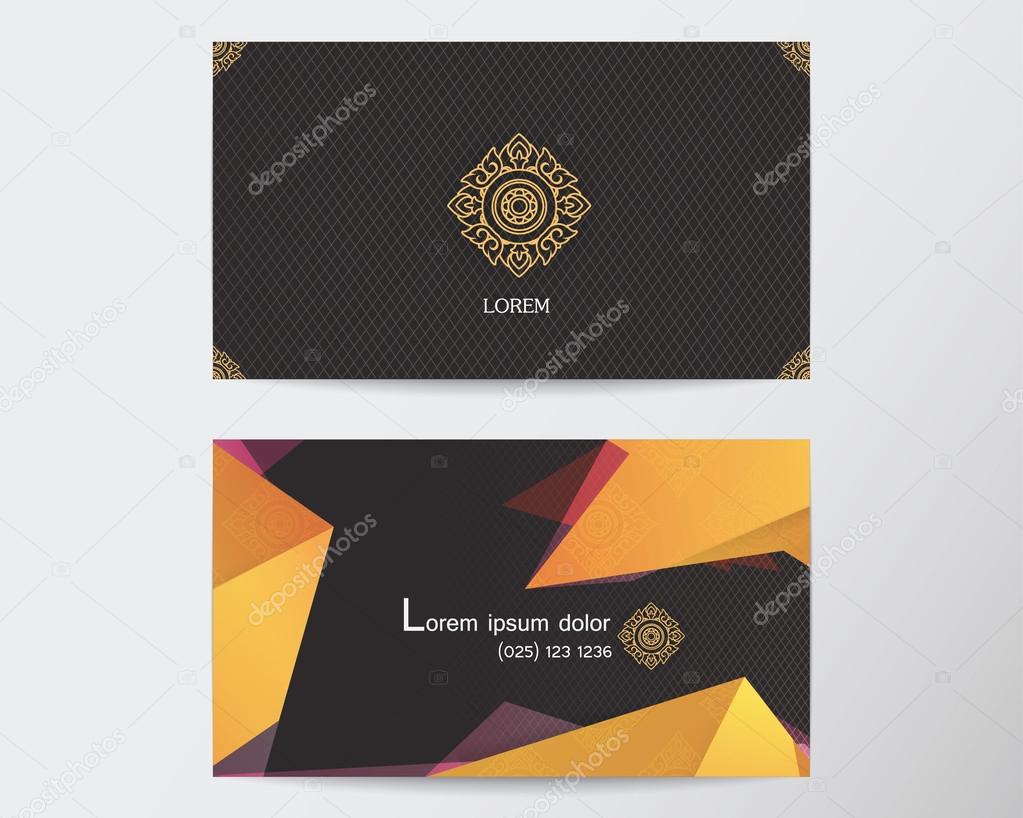 Card design template abstract creative Thai style Stock Vector Image by ...