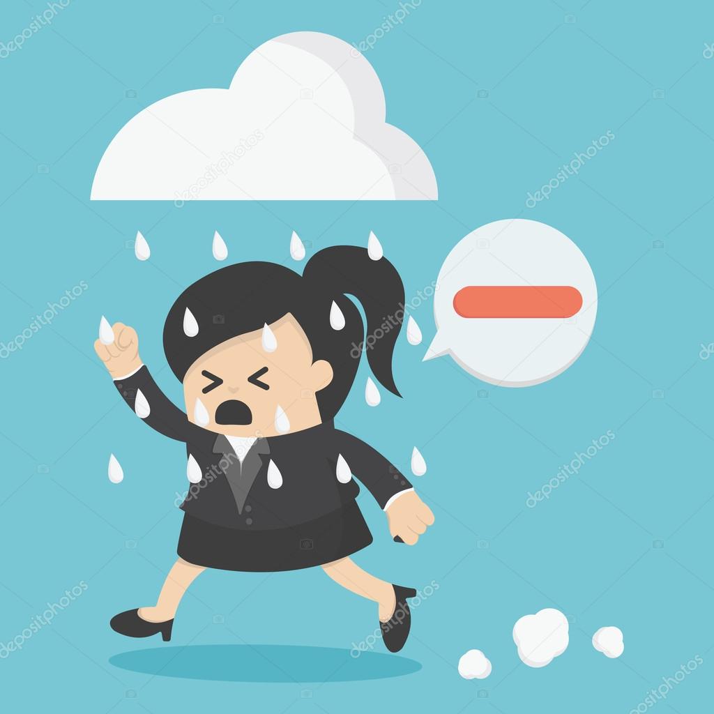 Business woman people negative thinking Stock Vector by ©wittaya2499 ...