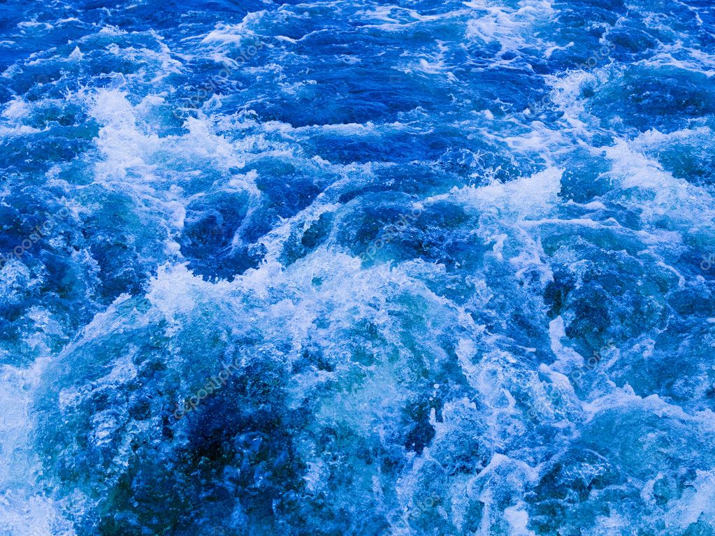 Powerful stream of clean water turbulent — Stock Photo © andreevaee ...