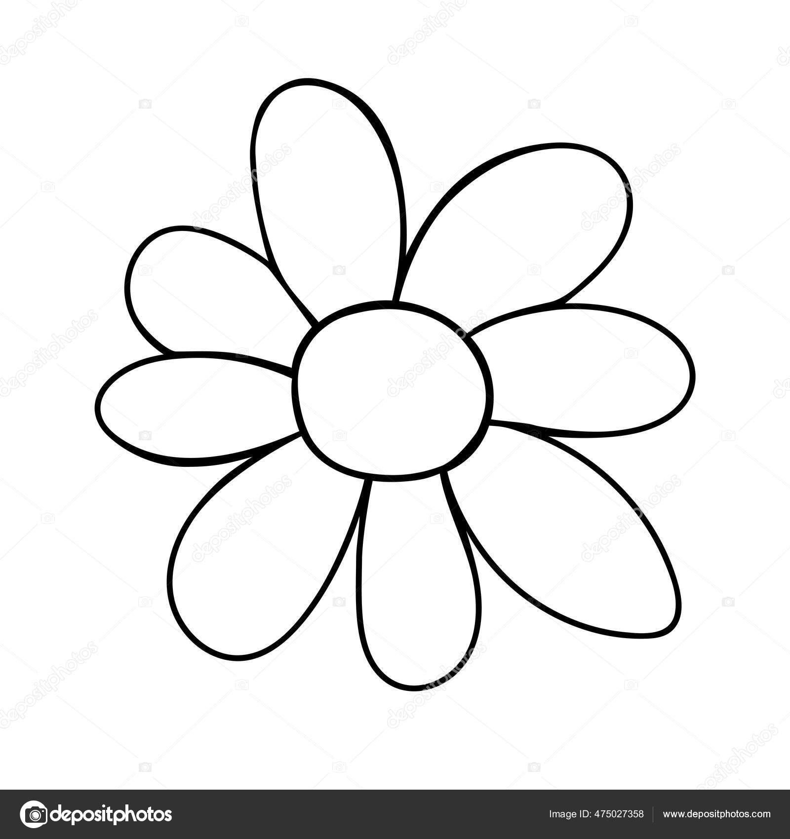 Dibujo De Flor Simple