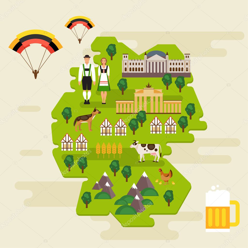 Infographics on Germany. Vector illustration — Stock Vector ...