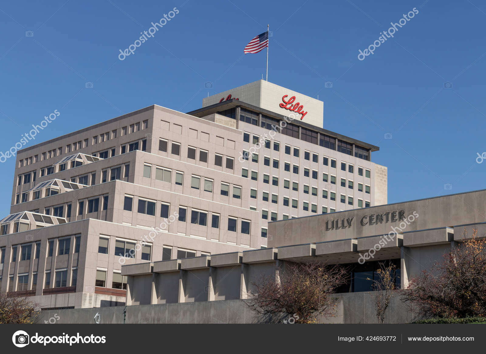 Indianápolis Circa Noviembre 2020 Eli Lilly Company World Headquarters ... Indianápolis Circa Noviembre 2020 Eli Lilly Company World Headquarters ...