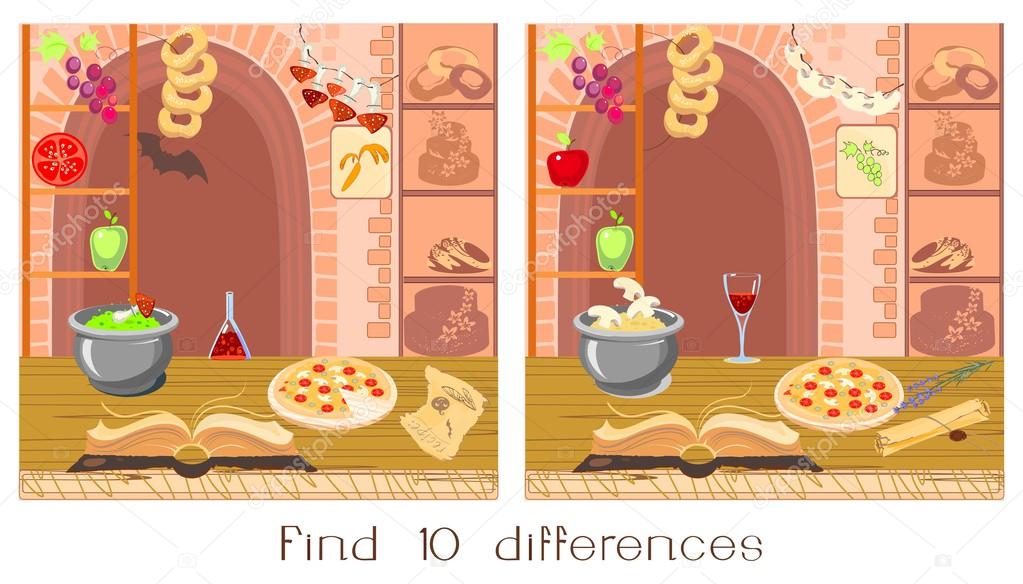 Find ten differences — Stock Vector © mariaflaya #54598677