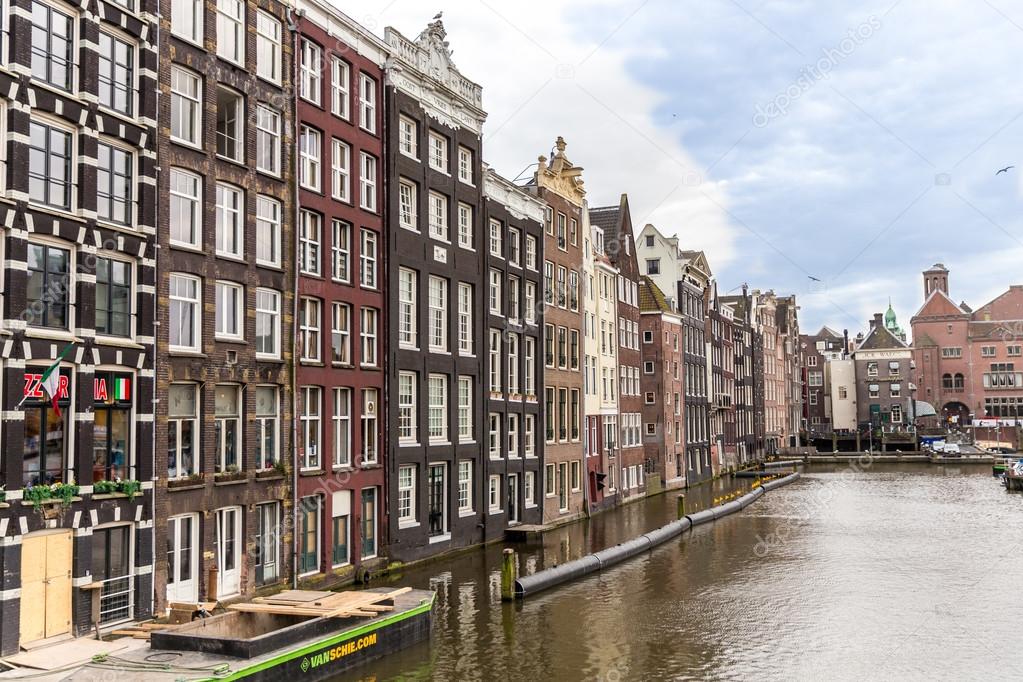 AMSTERDAM, NETHERLANDS - MARCH 16: Streets of the city, on March ...