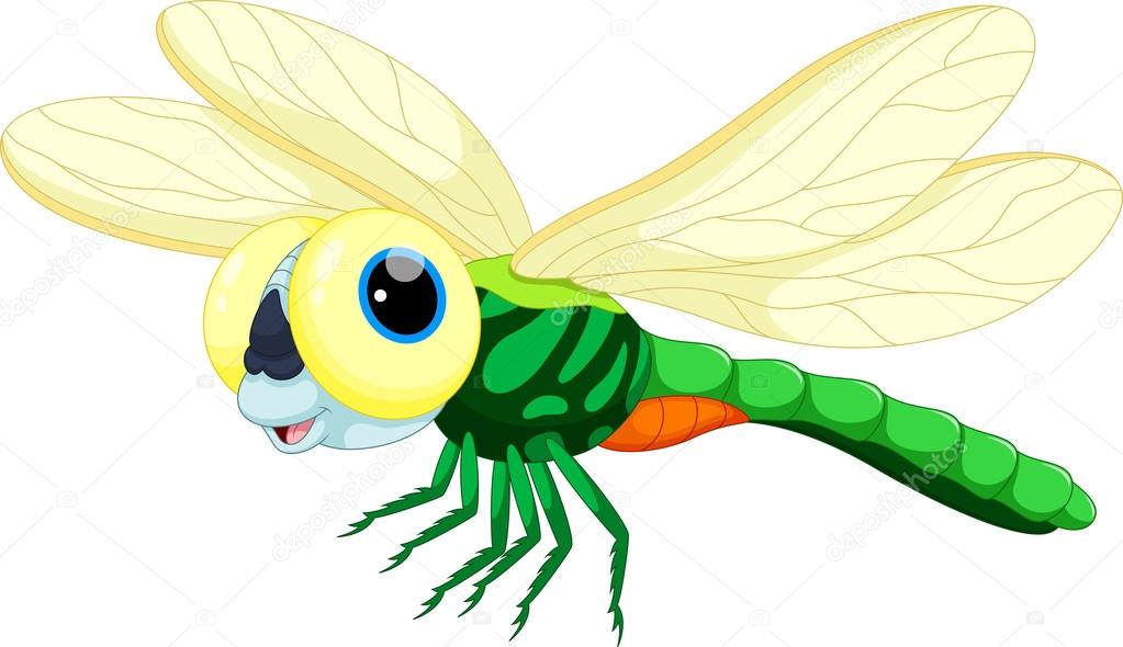 Cute dragonfly cartoon | Cute dragonfly cartoon — Stock Vector ...