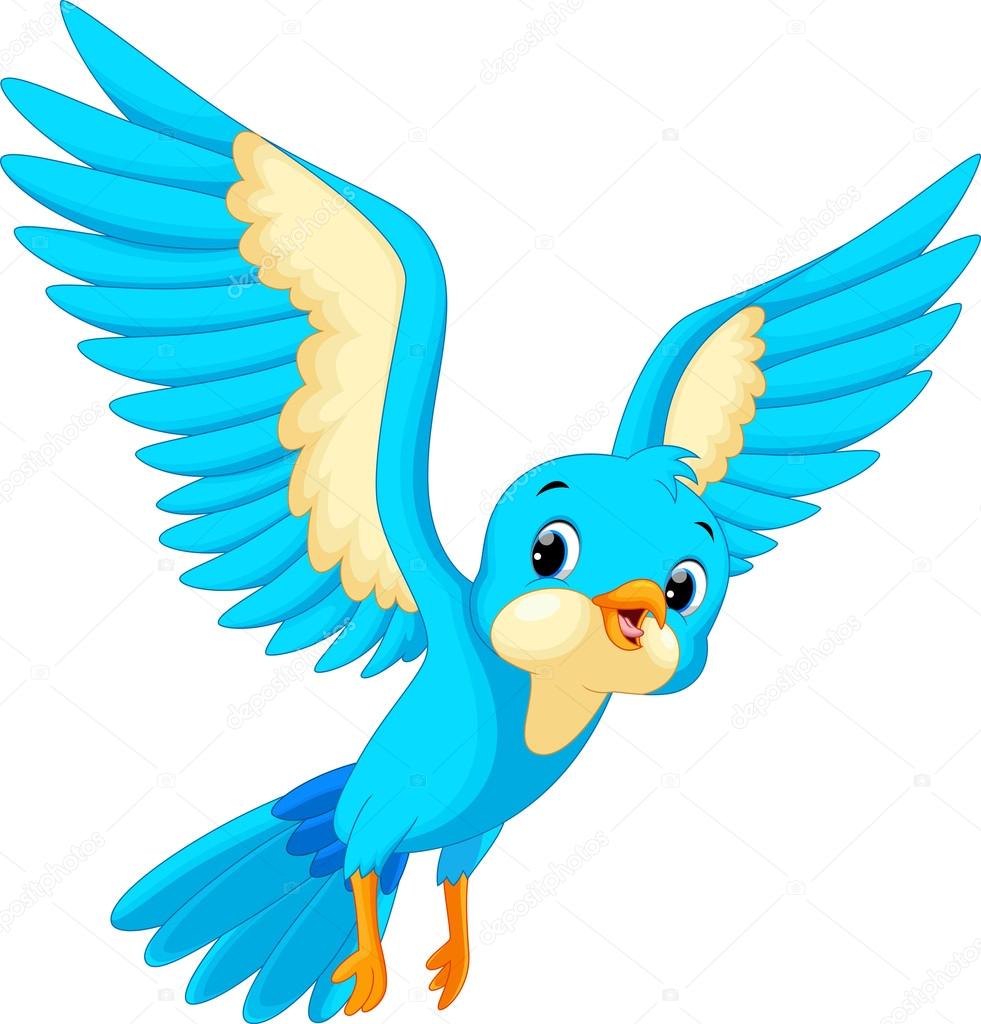 Lindo pájaro dibujos animados Vector de stock por ©irwanjos2 90645332