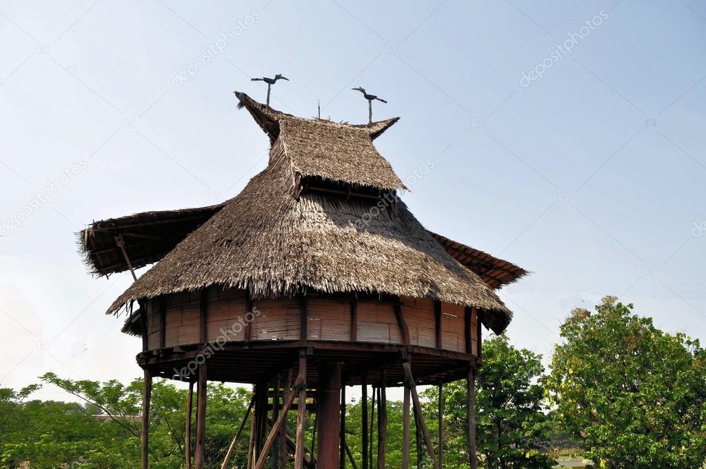 Traditional house on West Kalimantan, Indonesia Stock Photo by ...