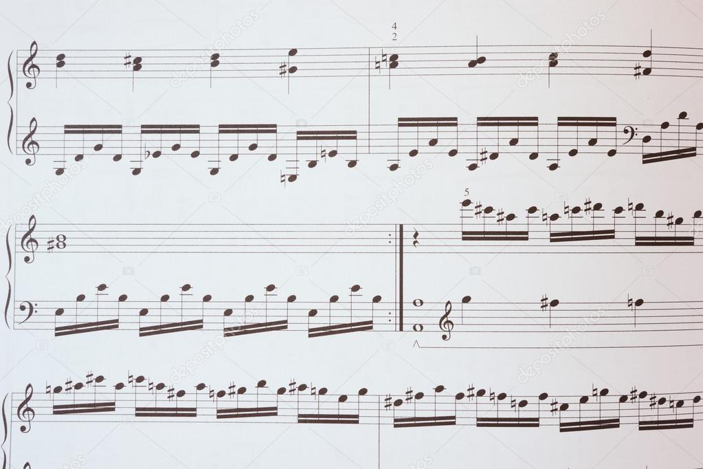 Old sheet music with notes — Stock Photo © kelifamily #90283602