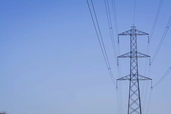 High voltage Electric post power-plant transformer station power ...