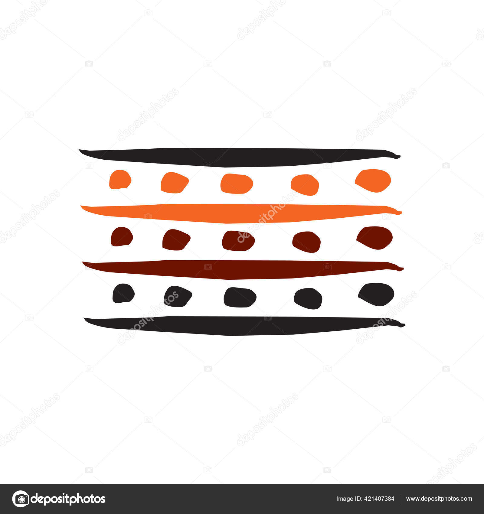 Modèle Vectoriel Conception Logo D'icône Peinture Points Art Autochtone ...