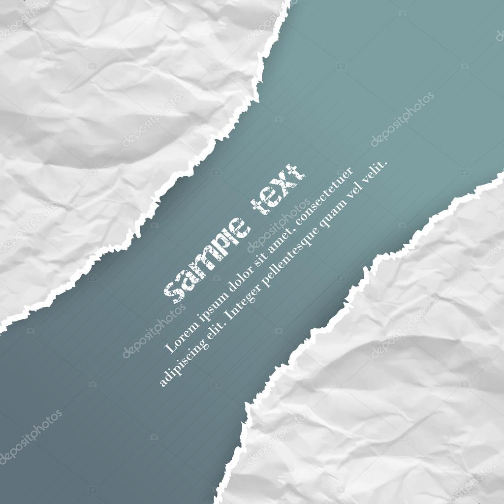 Damaged worn torn paper as a background for your design, vector ...