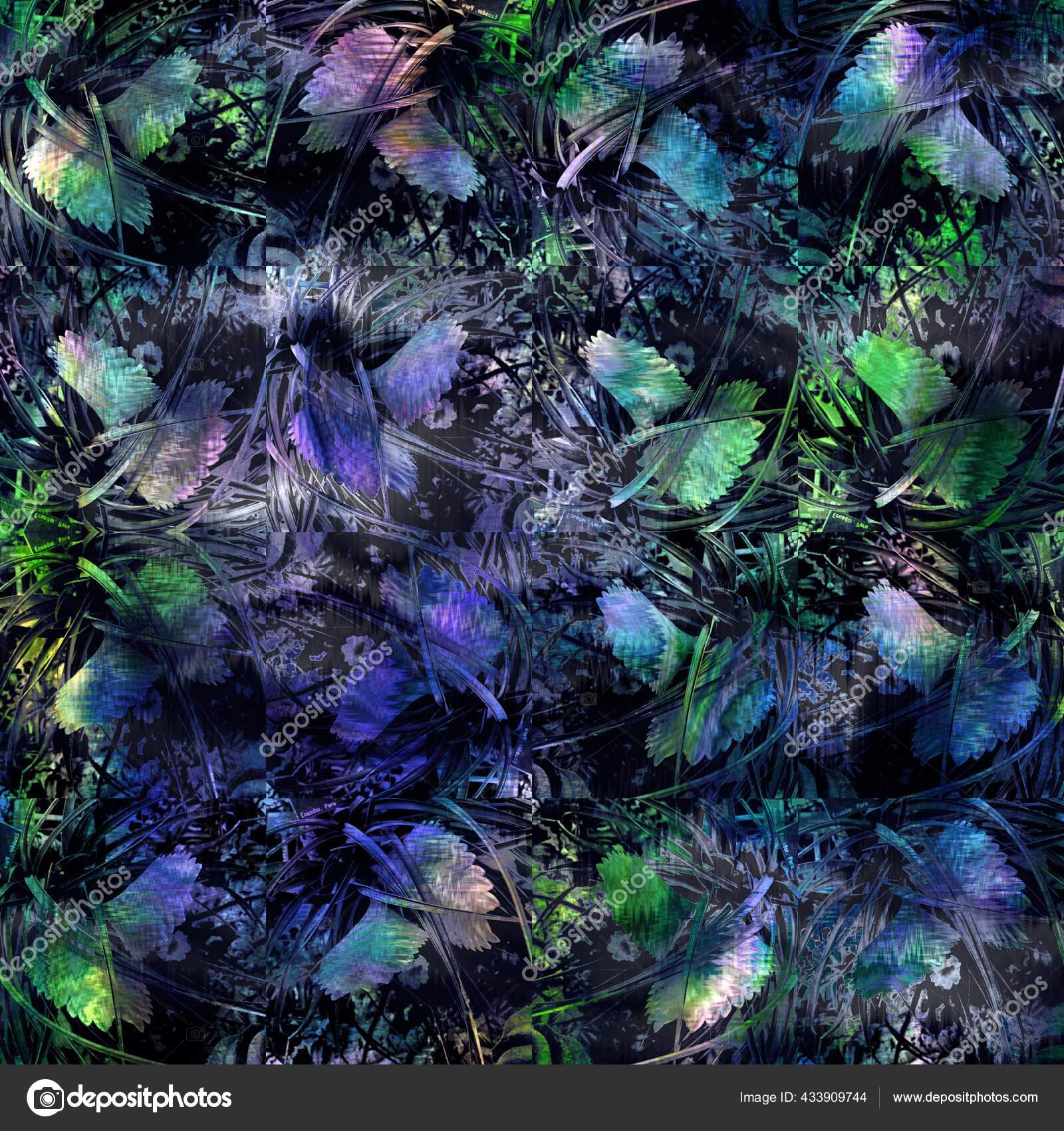 Seamless abstract color blobs with floral overlay — Stock Photo ...