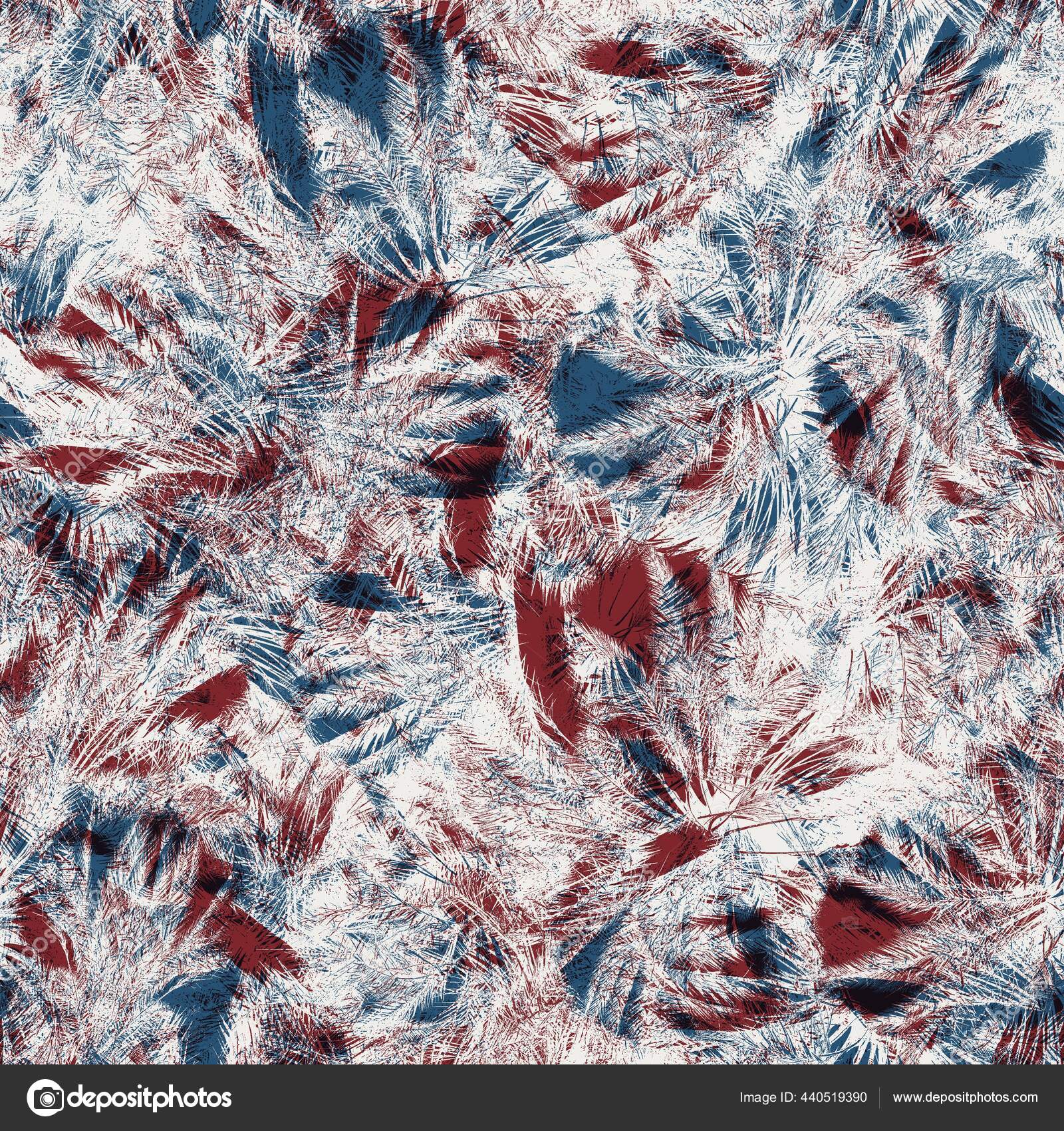 Seamless tropical pattern in red blue black white — Stock Photo ...