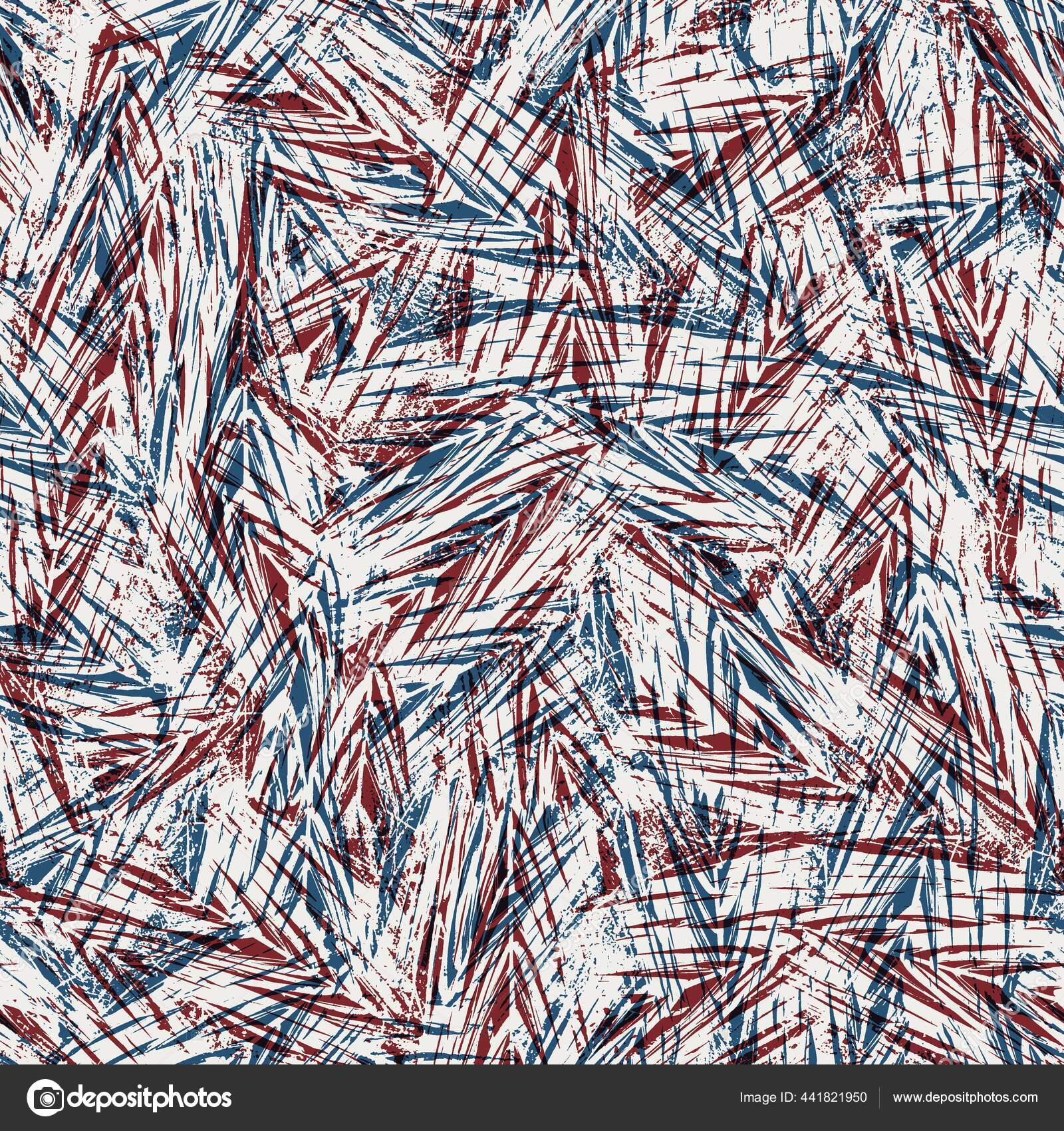 Seamless leaf pattern in red blue black white — Stock Photo ...