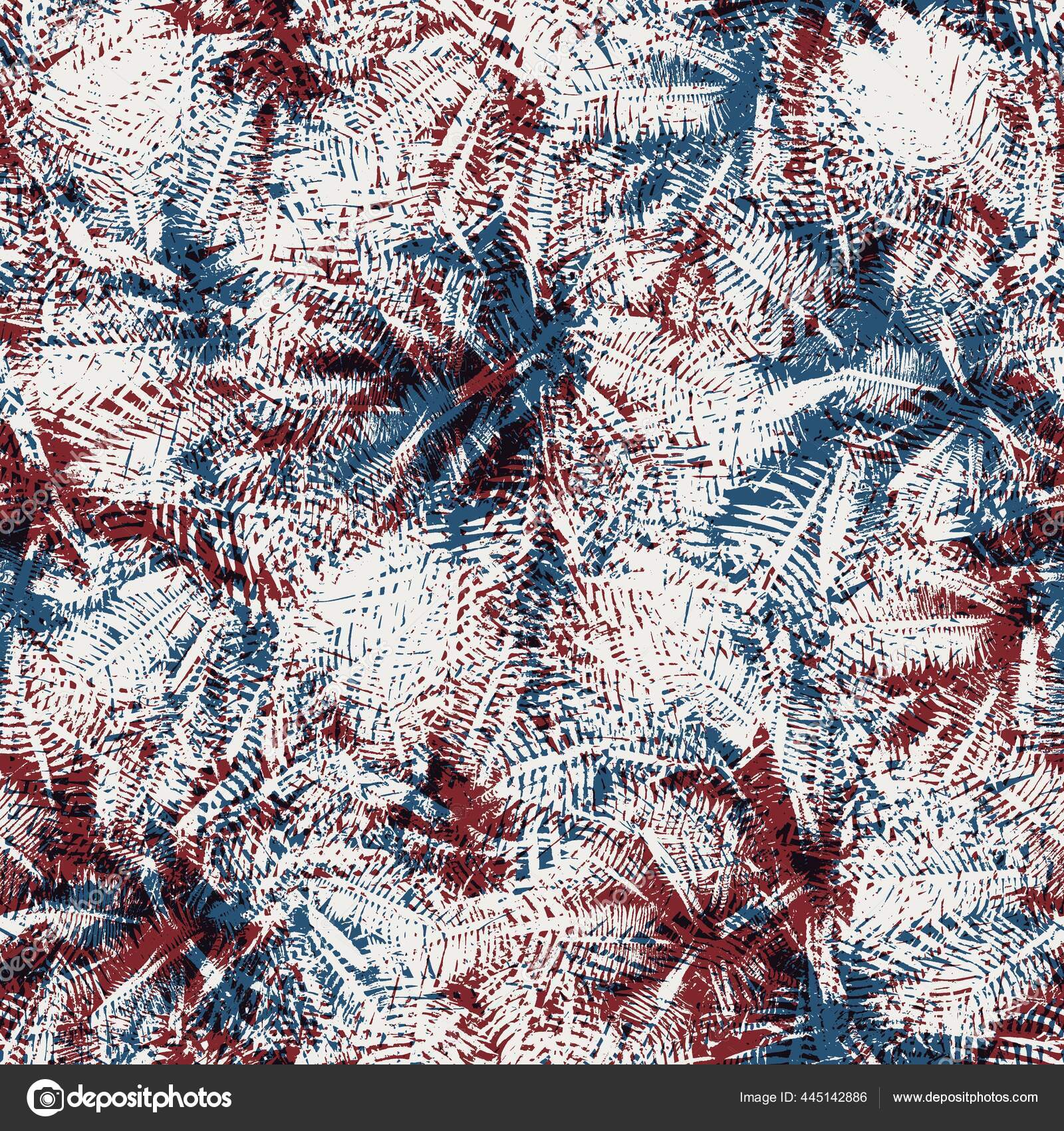 Seamless tropical pattern in red blue black white — Stock Photo ...