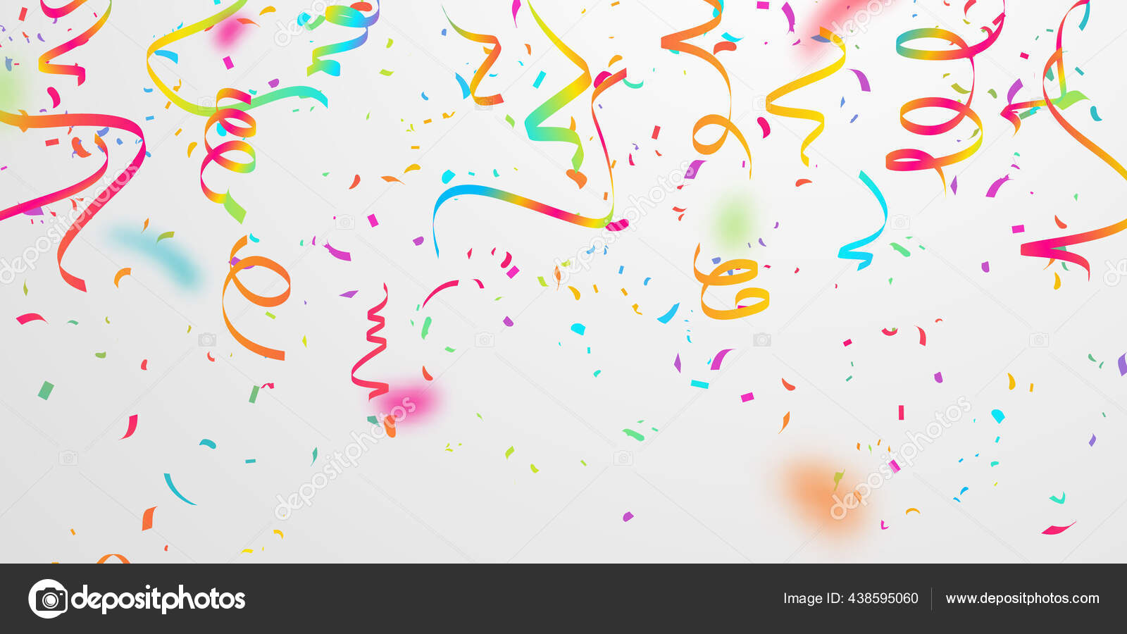Confetti Colorful Ribbons Celebration Background Template Stock Vector ... Confetti Colorful Ribbons Celebration Background Template Stock Vector ...