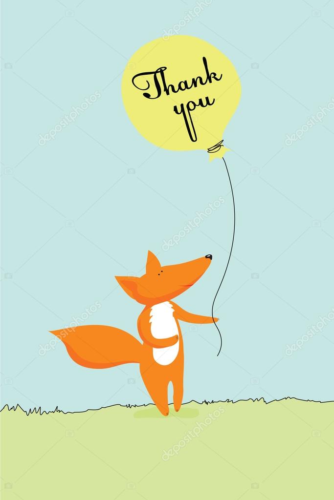 Fox thanks ball Stock Vector Image by ©yasnogoraN #109991482