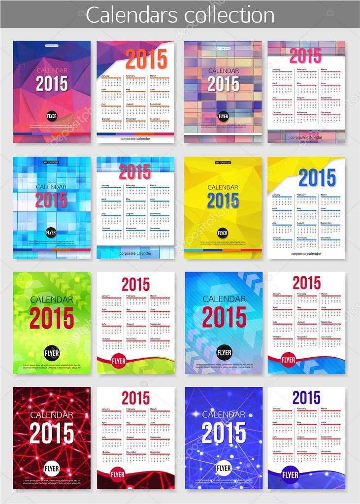 Set of 2015 calendar template brochures. Stock Vector by ©VectorGift ...