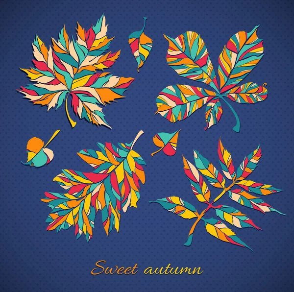 Bright autumn leaves Vector Art Stock Images | Depositphotos