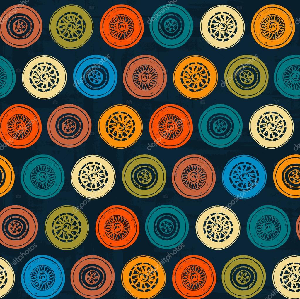 Seamless texture vintage car wheel Stock Vector Image by ©Lara_Cold ...