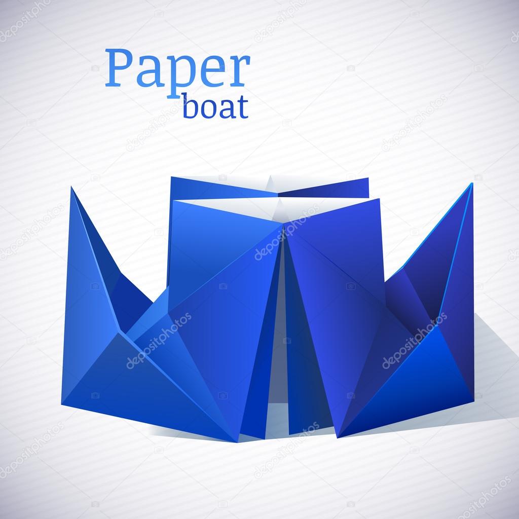 Origami boat Stock Vector Image by ©Lara_Cold_2013 #58283165