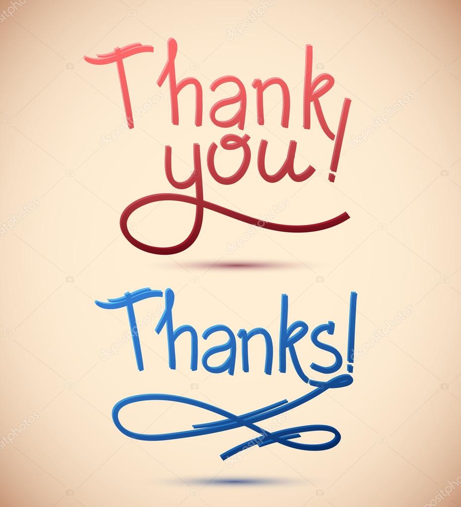 Thank You, Thanks signature Stock Vector by ©Lara_Cold_2013 58285121