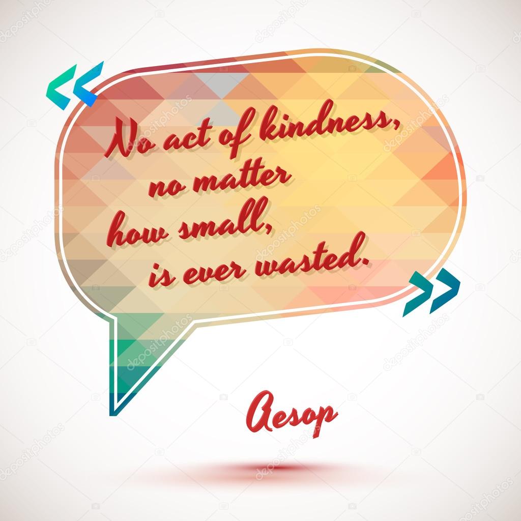 Quote of Aesop Stock Vector by ©Lara_Cold_2013 58285743