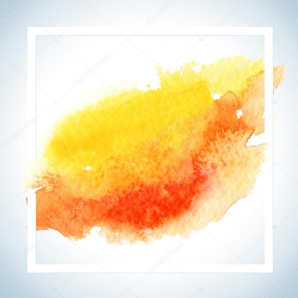 Paint Stain Card Raster Design. Watercolor stroke poster template fot ...