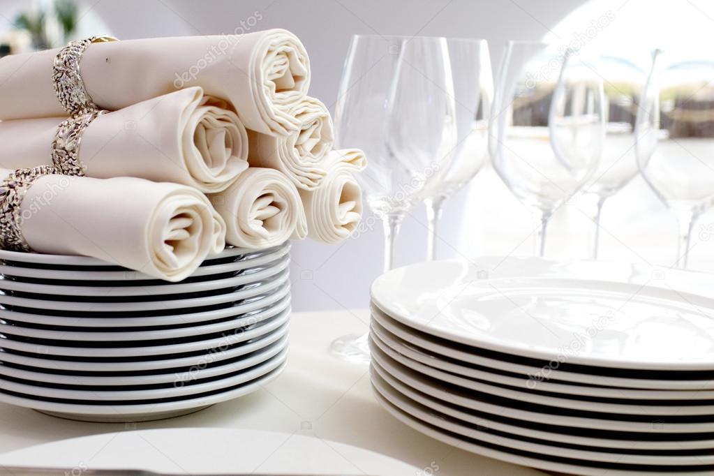 Empty dishes at buffet — Stock Photo © nikolodion #85394266