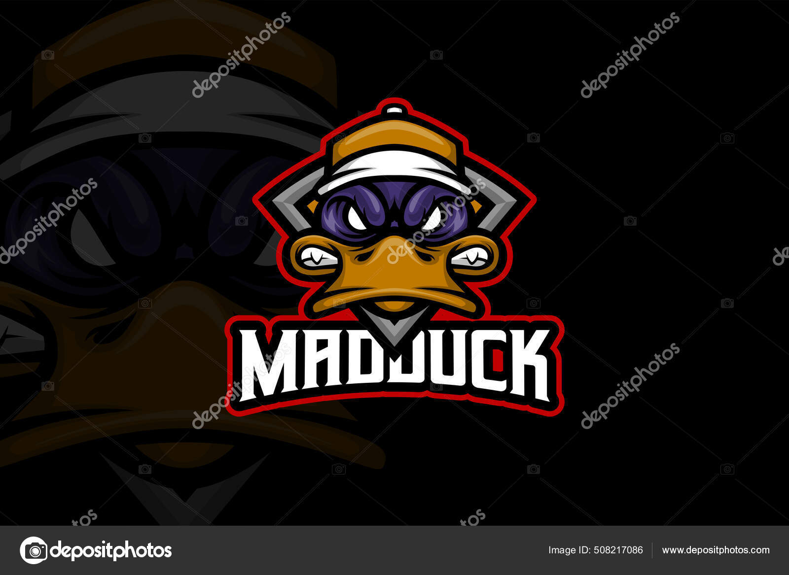 Mad Duck Esport Logo Template Stock Vector Image by ©Graphiqa #508217086