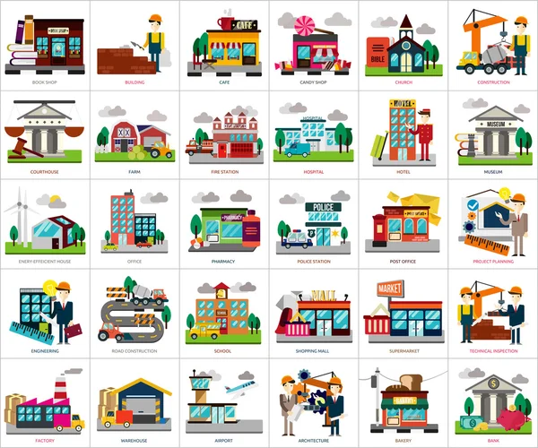 Lugares publicos imágenes de stock de arte vectorial | Depositphotos