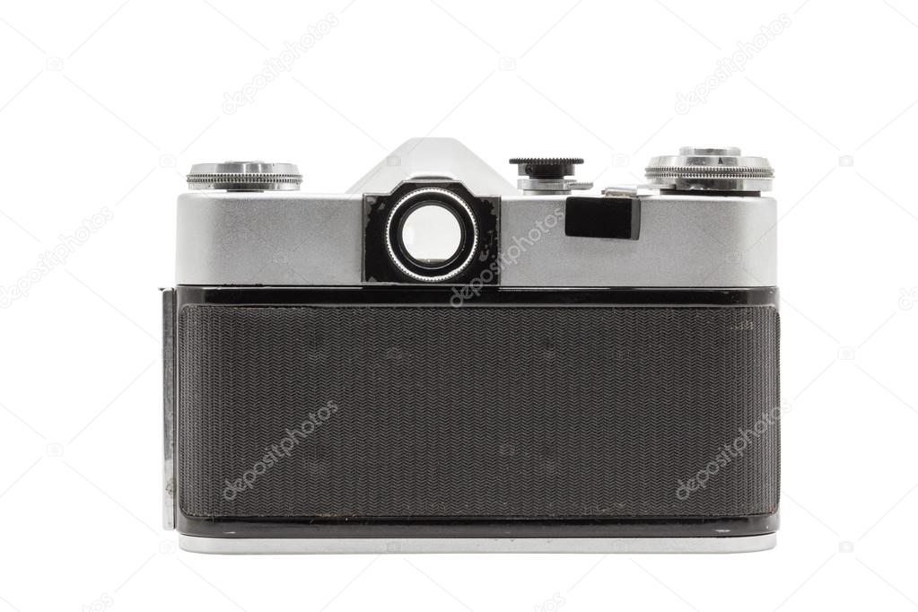 Retro soviet film camera isolated on white background. Soviet reflex ...