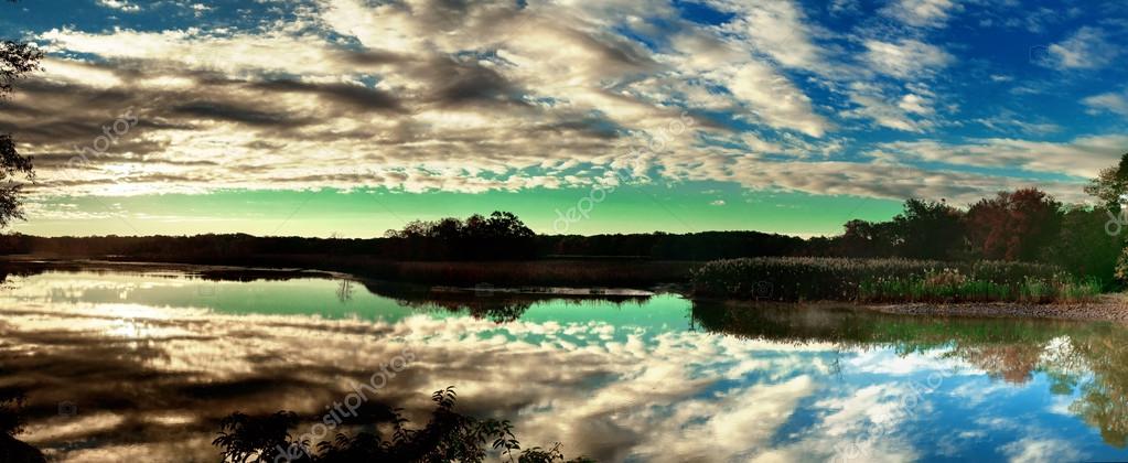 Sky clouds River — Stock Photo © photovs #104941170