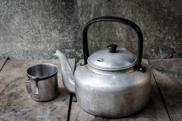 Old aluminium kettle - Stock Image - Everypixel
