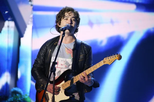 Dutch pop singer Janieck Devy performs during the 25th Slavyansky Bazar ...