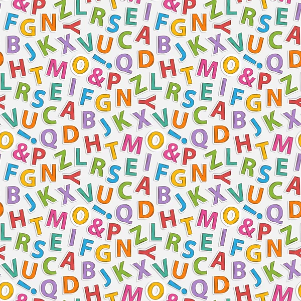 Colorful alphabet letters seamless pattern background — Stock Vector ...