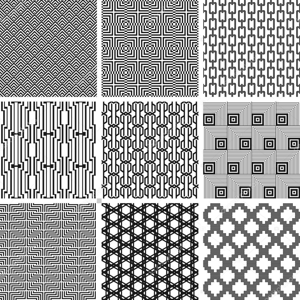 Monochrome geometric patterns Stock Vector Image by ©lub_lubachka #52661809