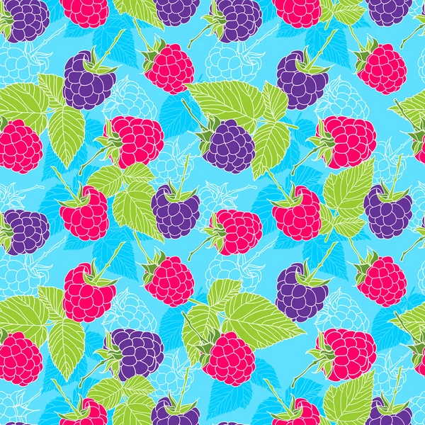 Raspberry pattern — Stock Vector © lub_lubachka #53058737